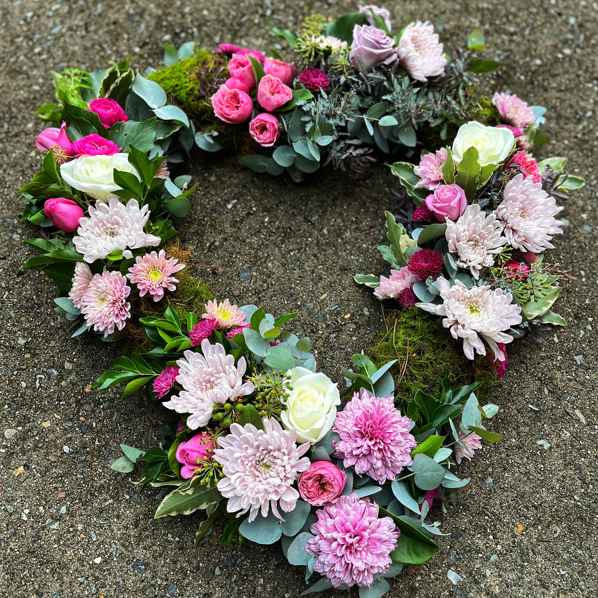 Open Heart Wreath – Kenmore Village Florist